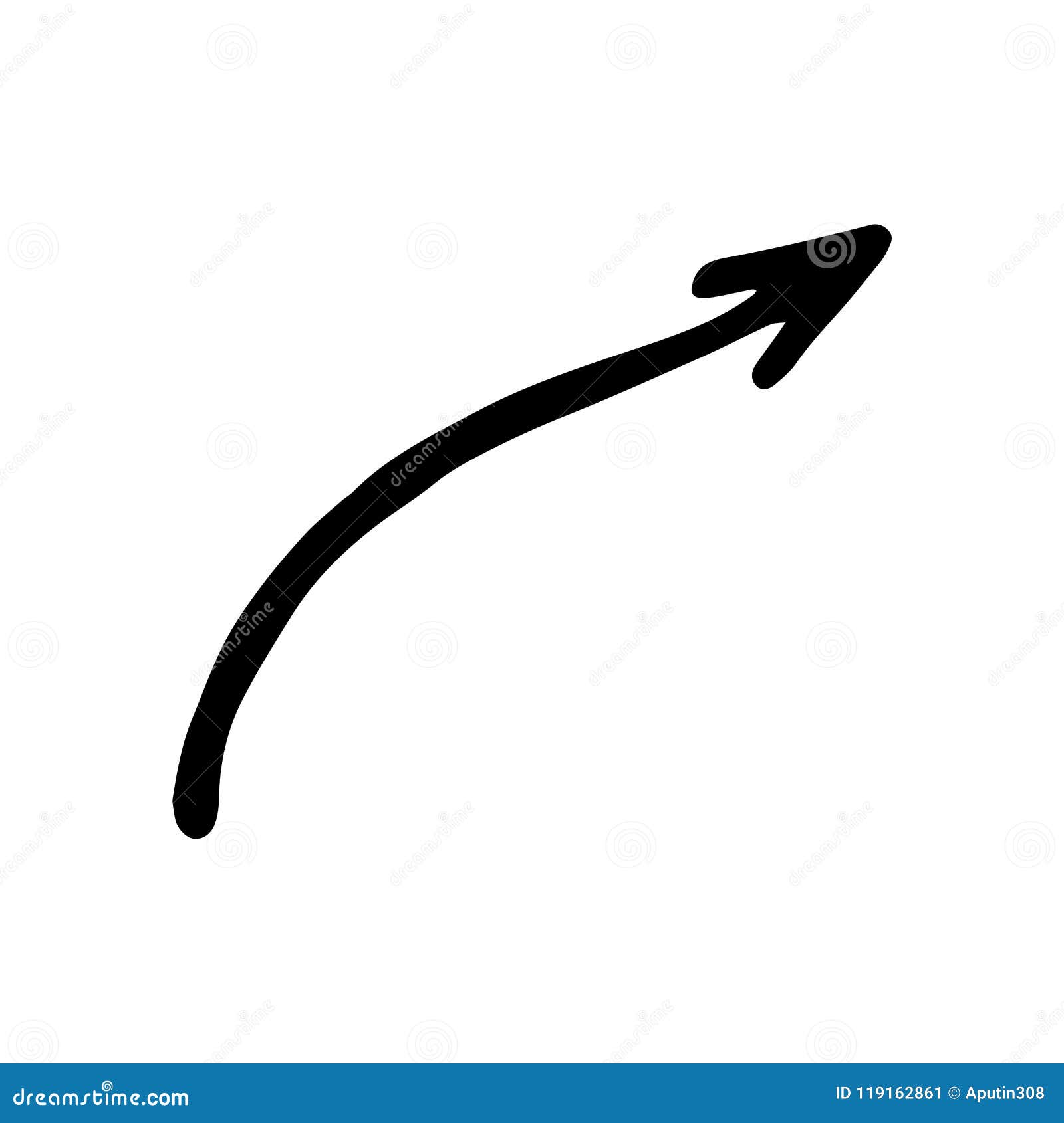 Vector Sketch Arrow. Isolated on White Background Stock Vector ...