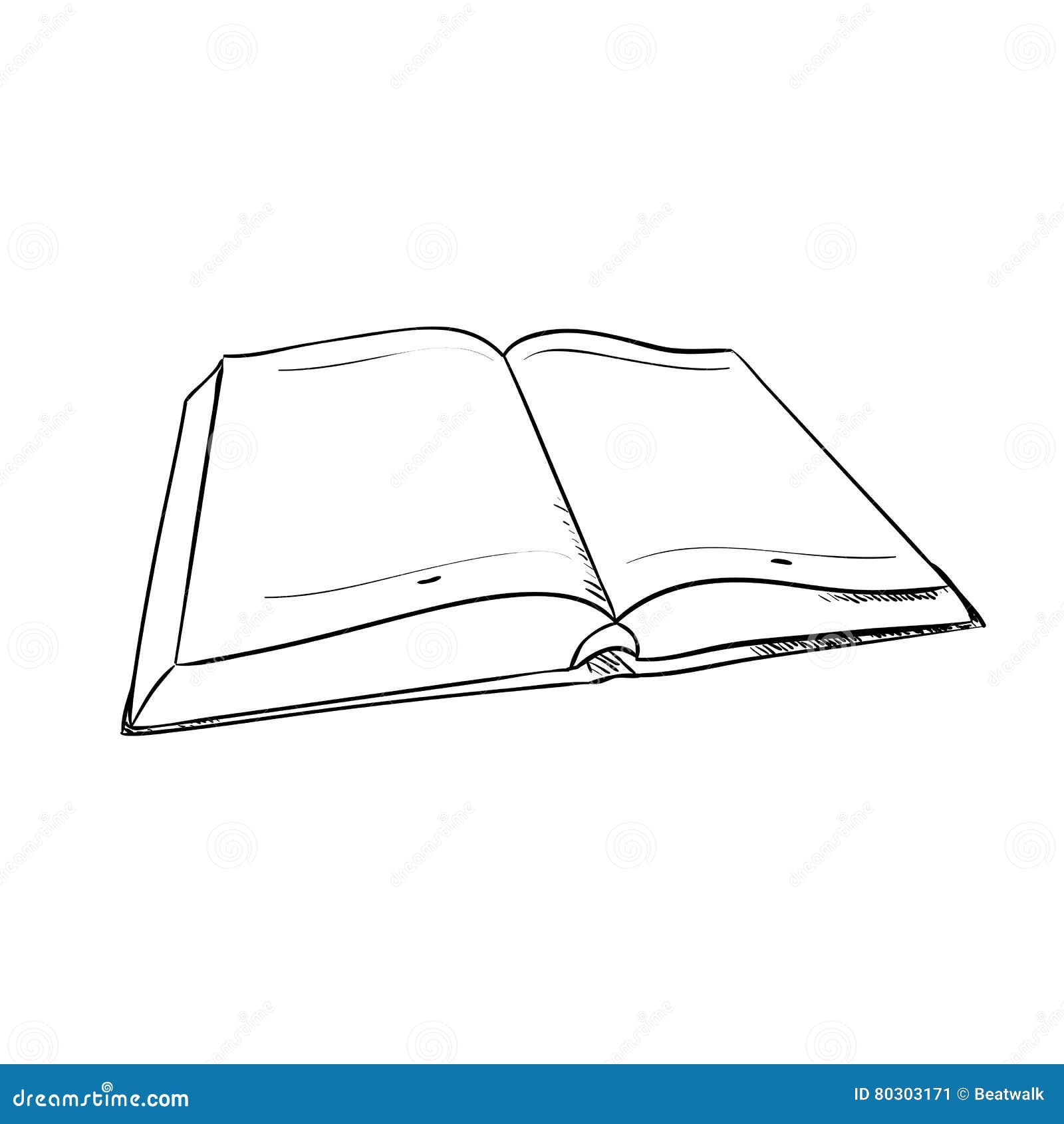 Vector sketch of book stock vector. Illustration of design - 80303171