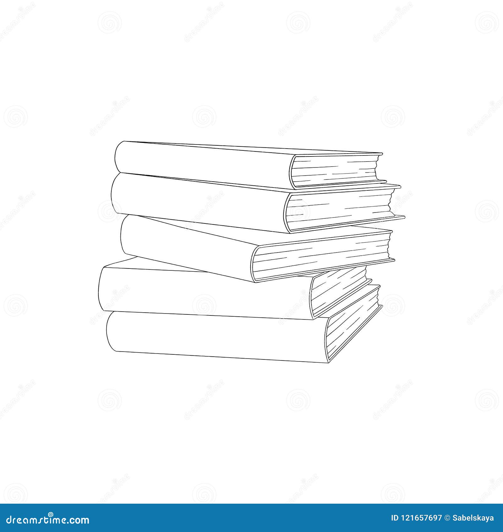 Vector Sketch Book Pile, Stack Stock Vector - Illustration of book ...