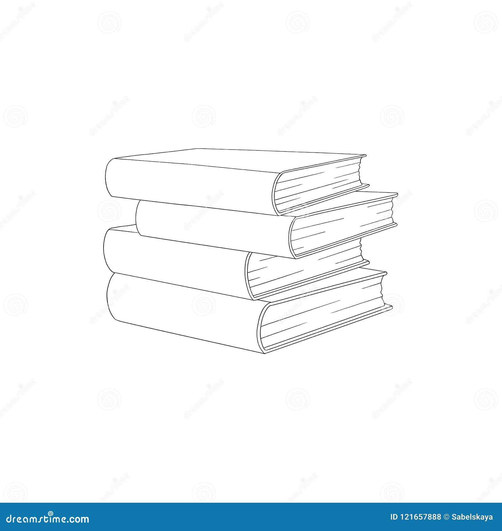 Vector Sketch Book Pile, Stack Stock Vector - Illustration of document ...