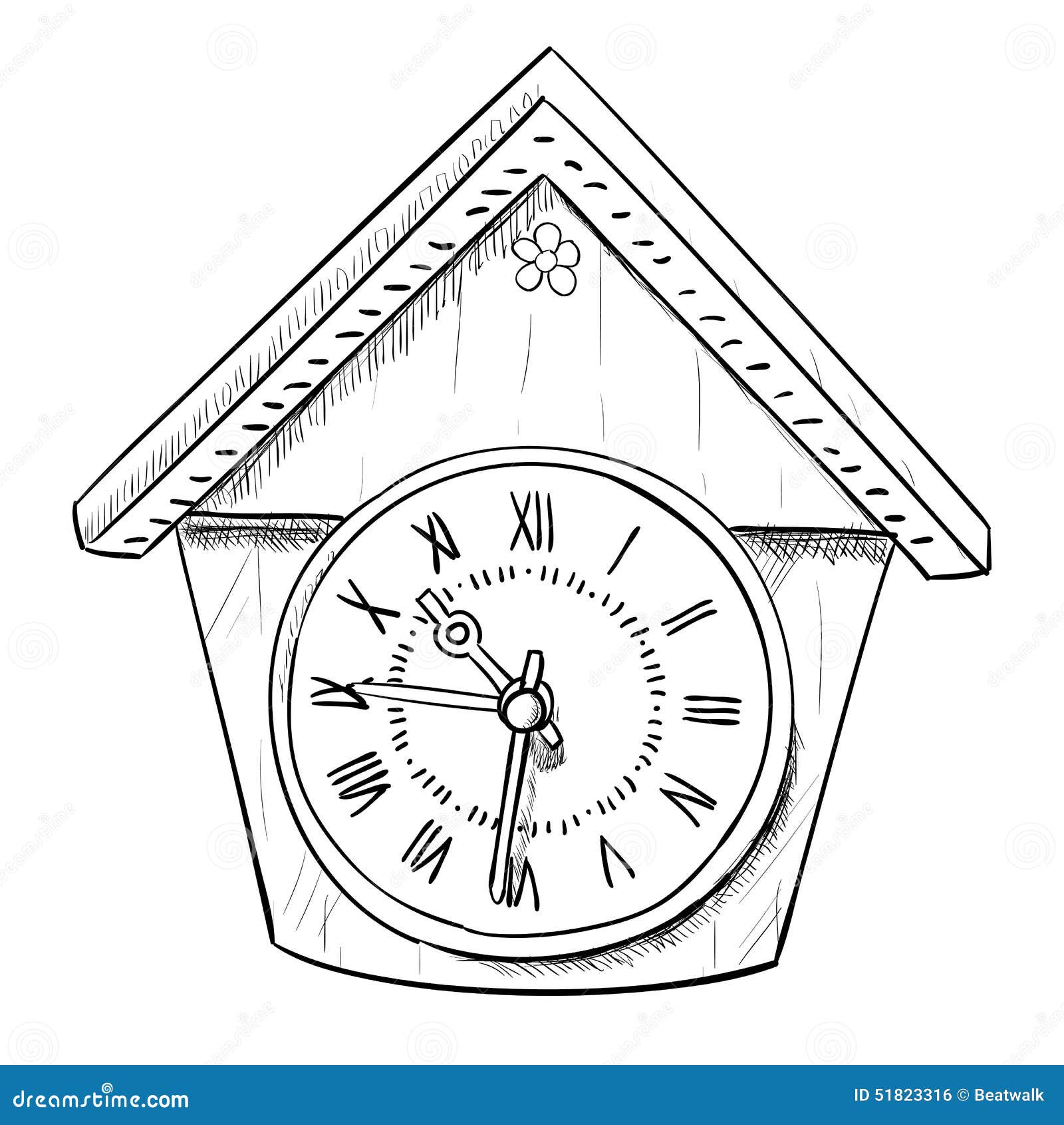 Vector Sketch Of Clock | CartoonDealer.com #51823316 Vector Sketch Of Clock | CartoonDealer.com #51823316