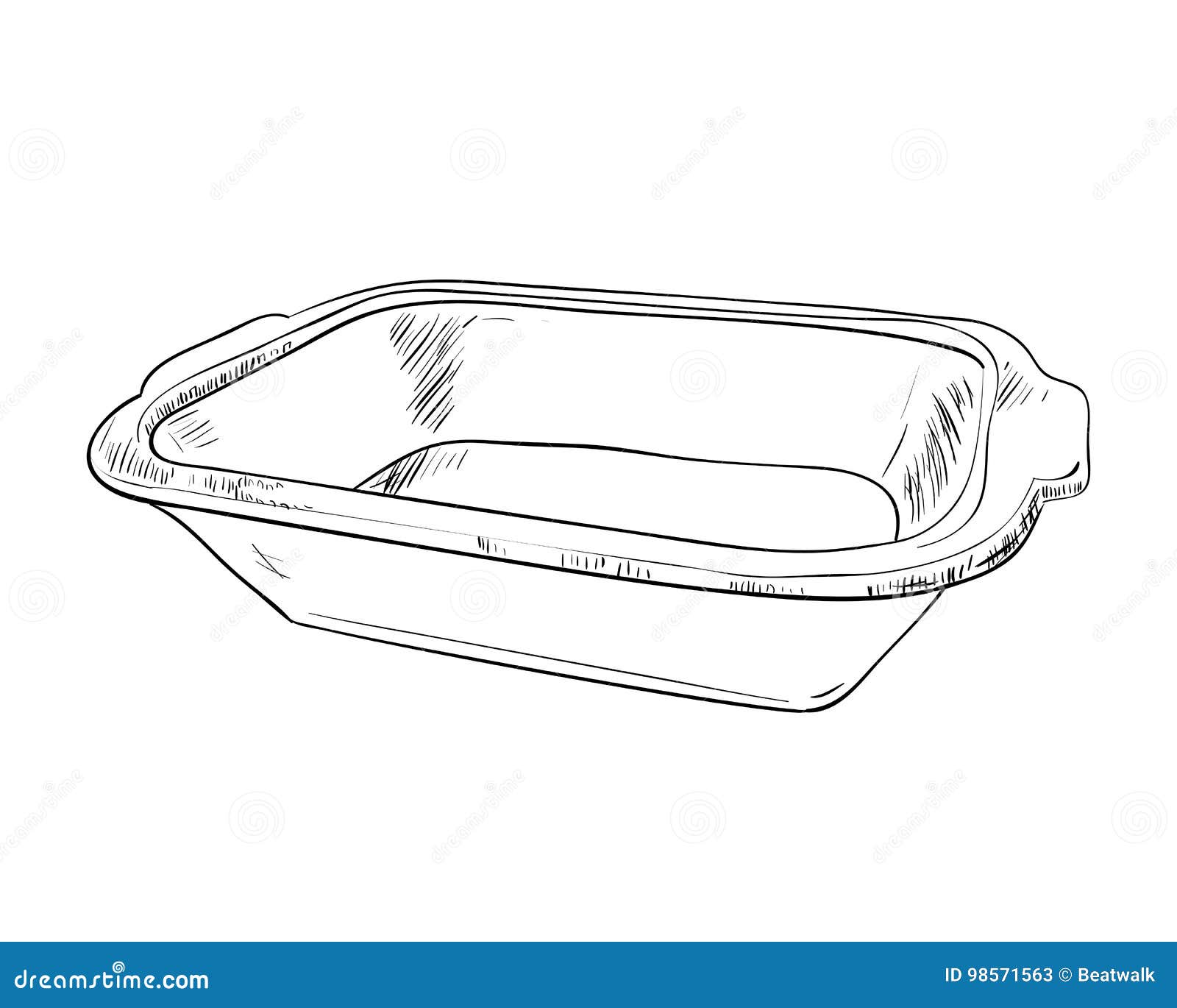 Vector Sketch of Containers Food Storage Stock Vector - Illustration of ...