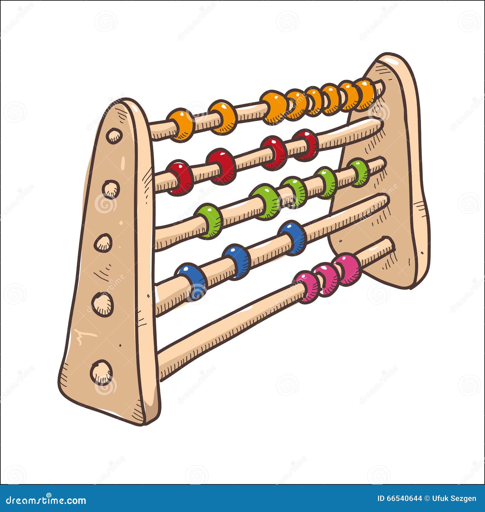Vector Sketch Drawing Classical Abacus Illustration Stock Vector ...