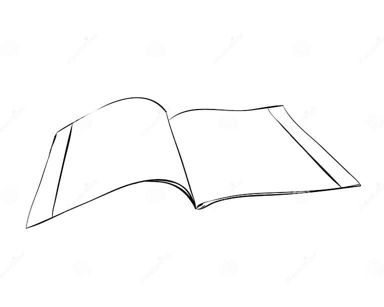 Vector Sketch of Exercise Book. Stock Vector - Illustration of book ...