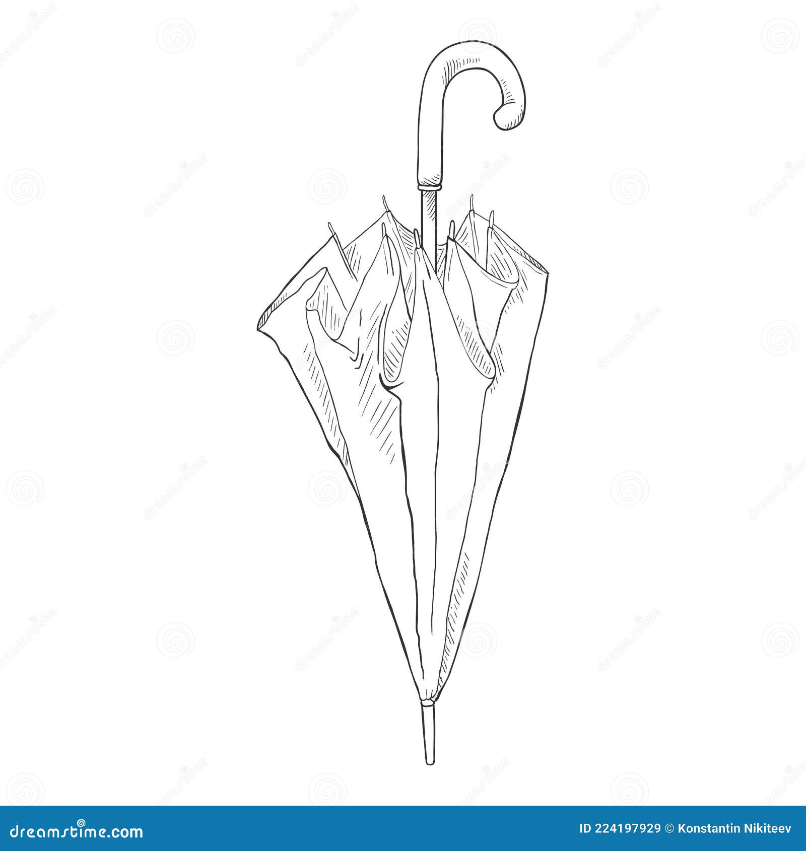 Folded Umbrella. Vector Drawing Icon | CartoonDealer.com #159270625