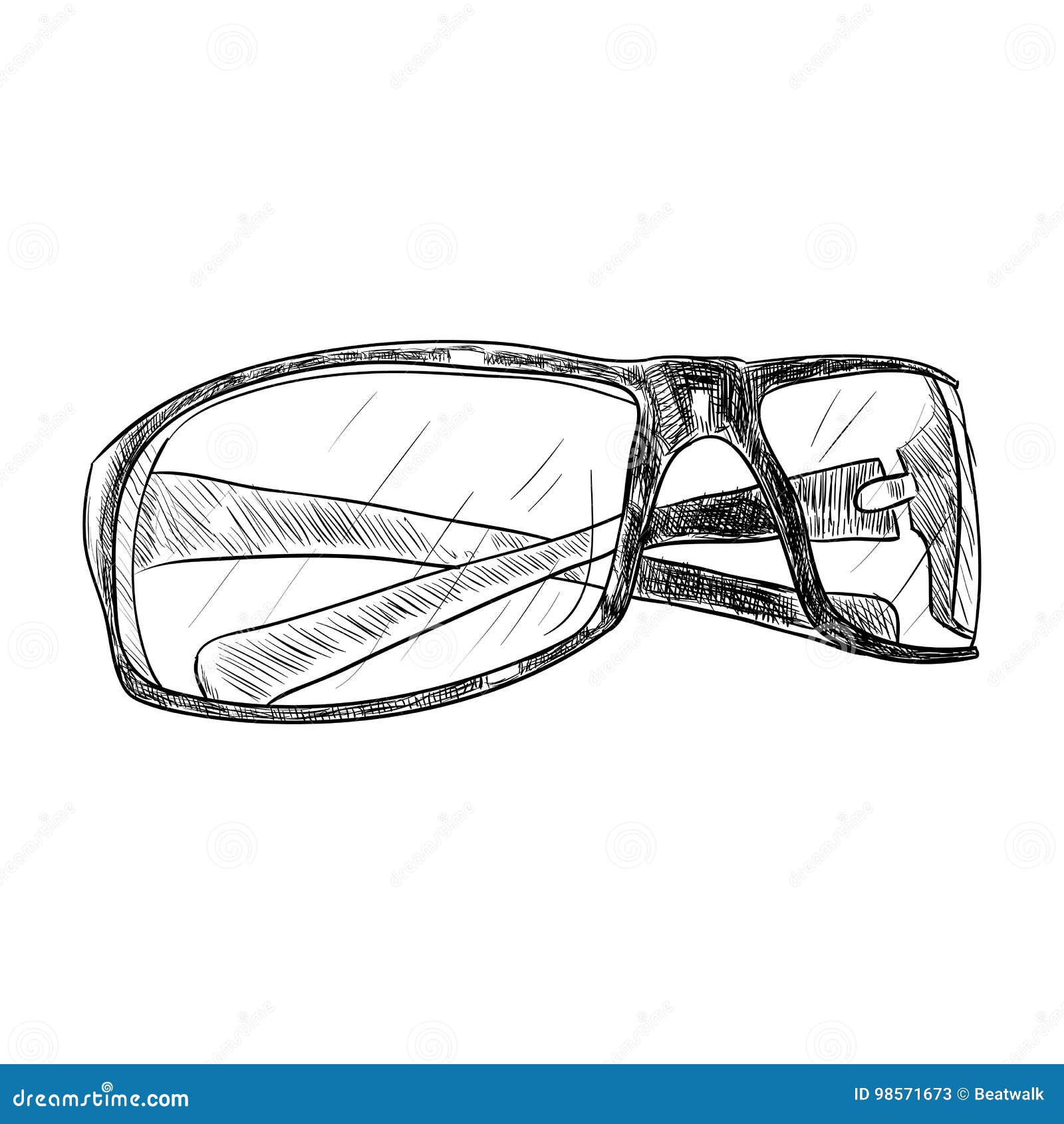 Vector sketch of glasses stock vector. Illustration of fashion - 98571673