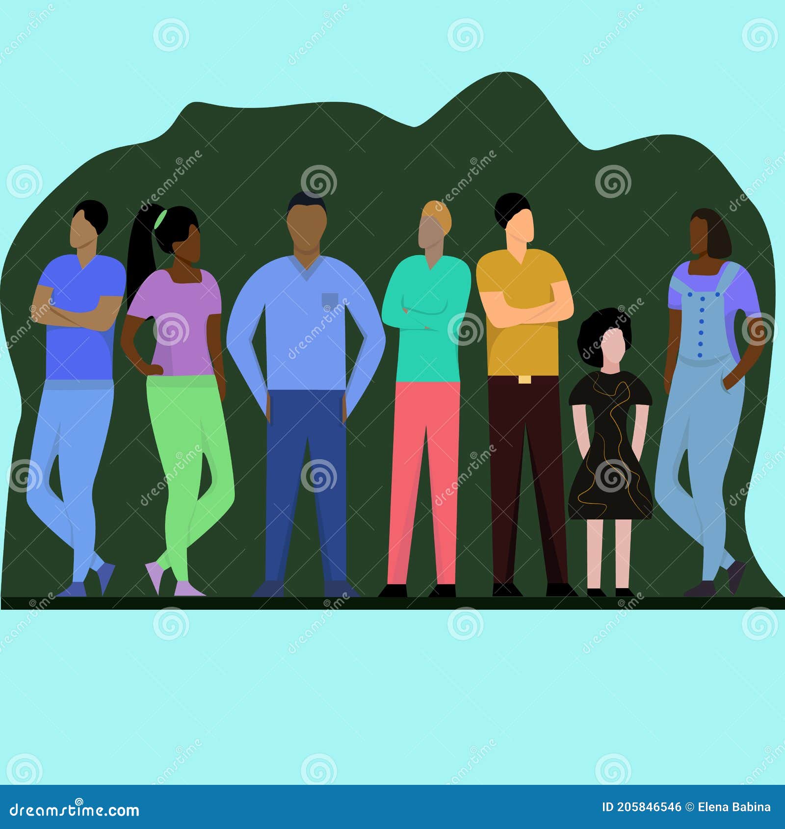 Different people stock vector. Illustration of adult - 205846546