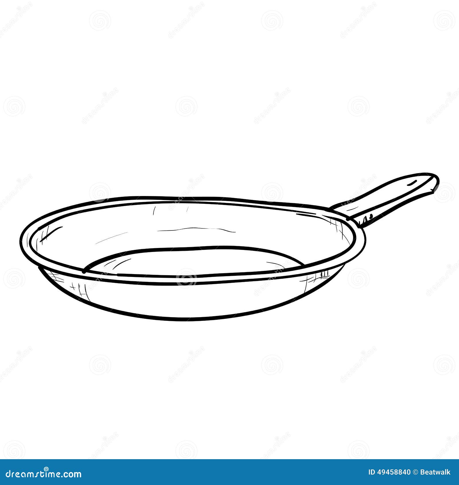 Vector Sketch Hand Drawn of Doodle Pan Stock Vector - Illustration of ...
