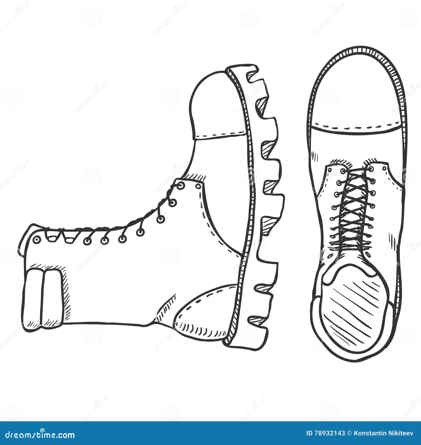Army Boots Drawing
