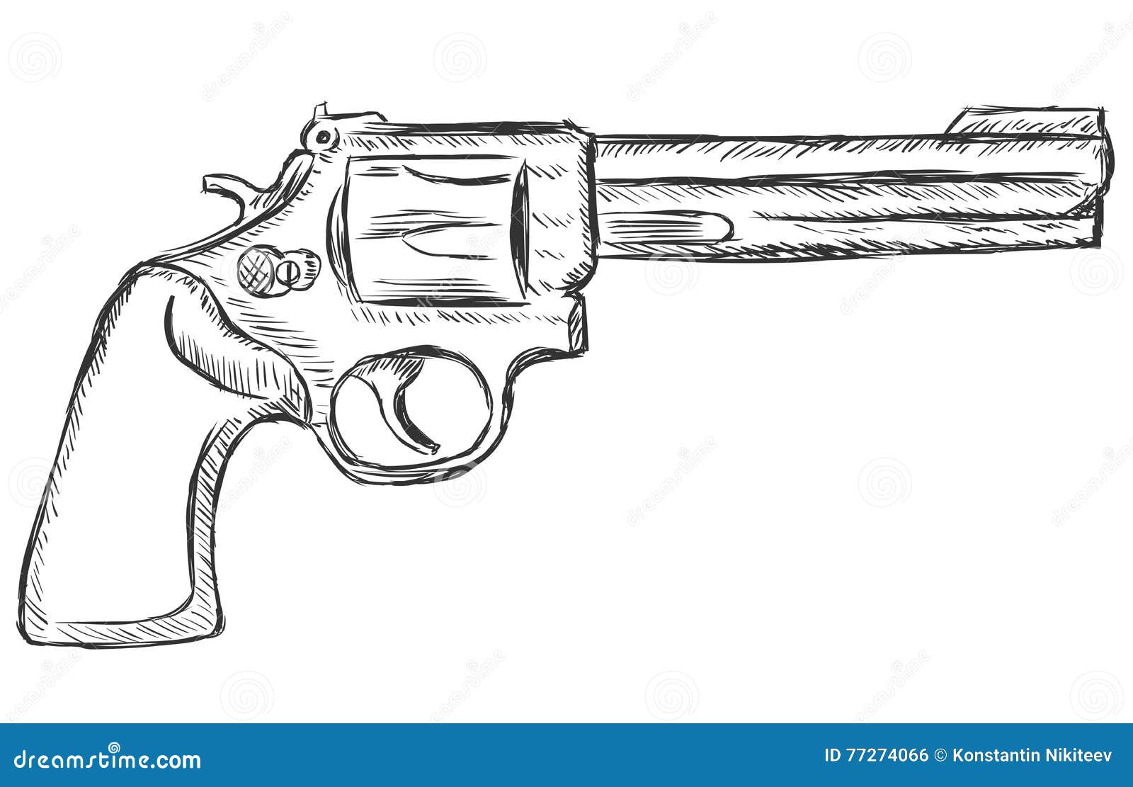 Vector Sketch Illustration - Revolver | CartoonDealer.com #77274066