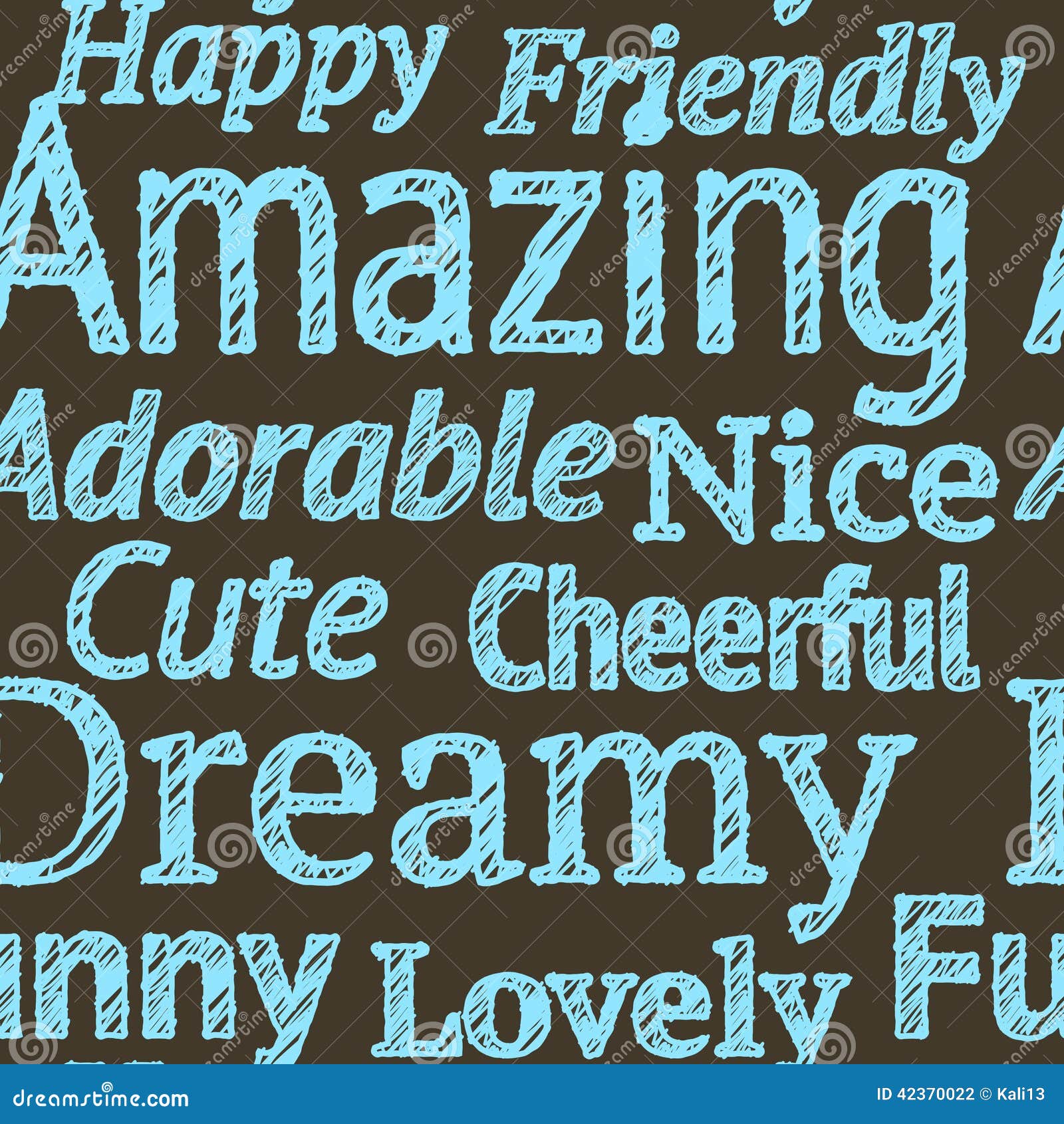 Vector Sketch Letters, Words Seamless Pattern Stock Vector ...