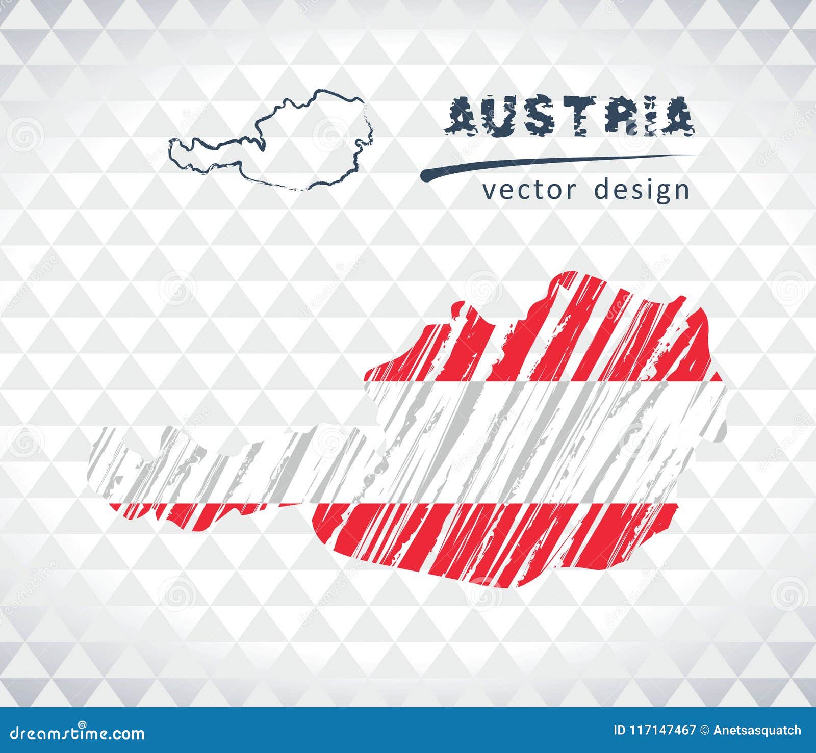 Austria Vector Map with Flag Inside Isolated on a White Background ...