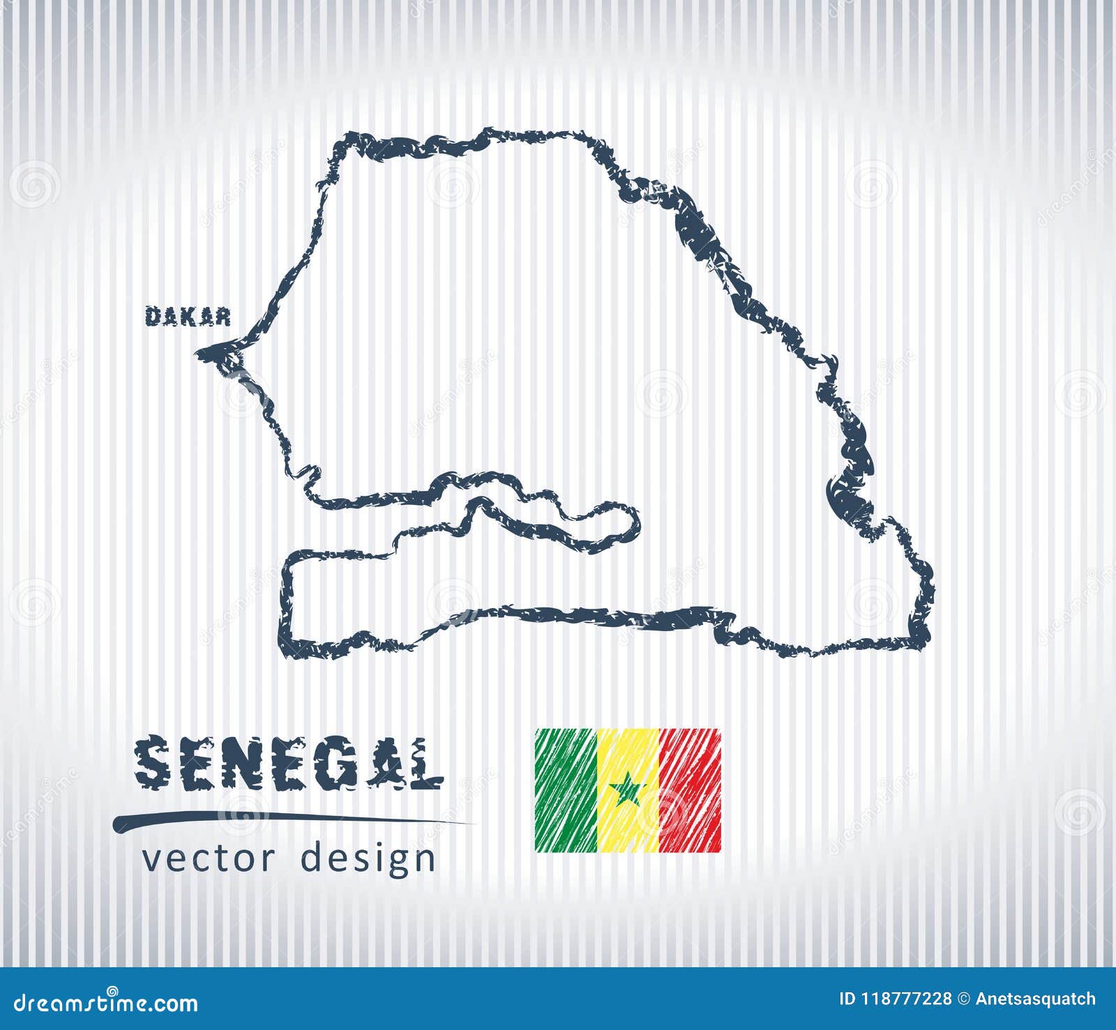 Senegal Vector Chalk Drawing Map Isolated on a White Background Stock ... Senegal Vector Chalk Drawing Map Isolated on a White Background Stock ...