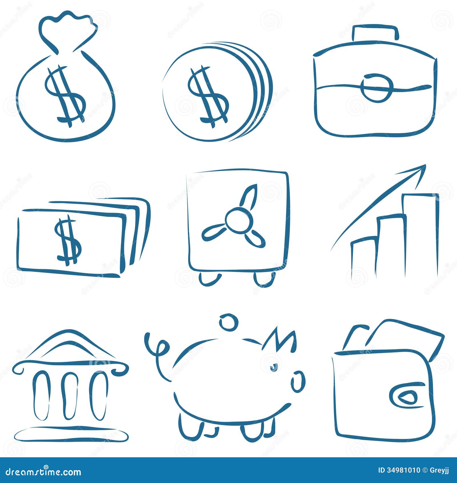 Vector sketch money icons stock vector. Illustration of card - 34981010