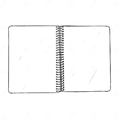 Vector sketch of notepad stock vector. Illustration of organizer - 74286163