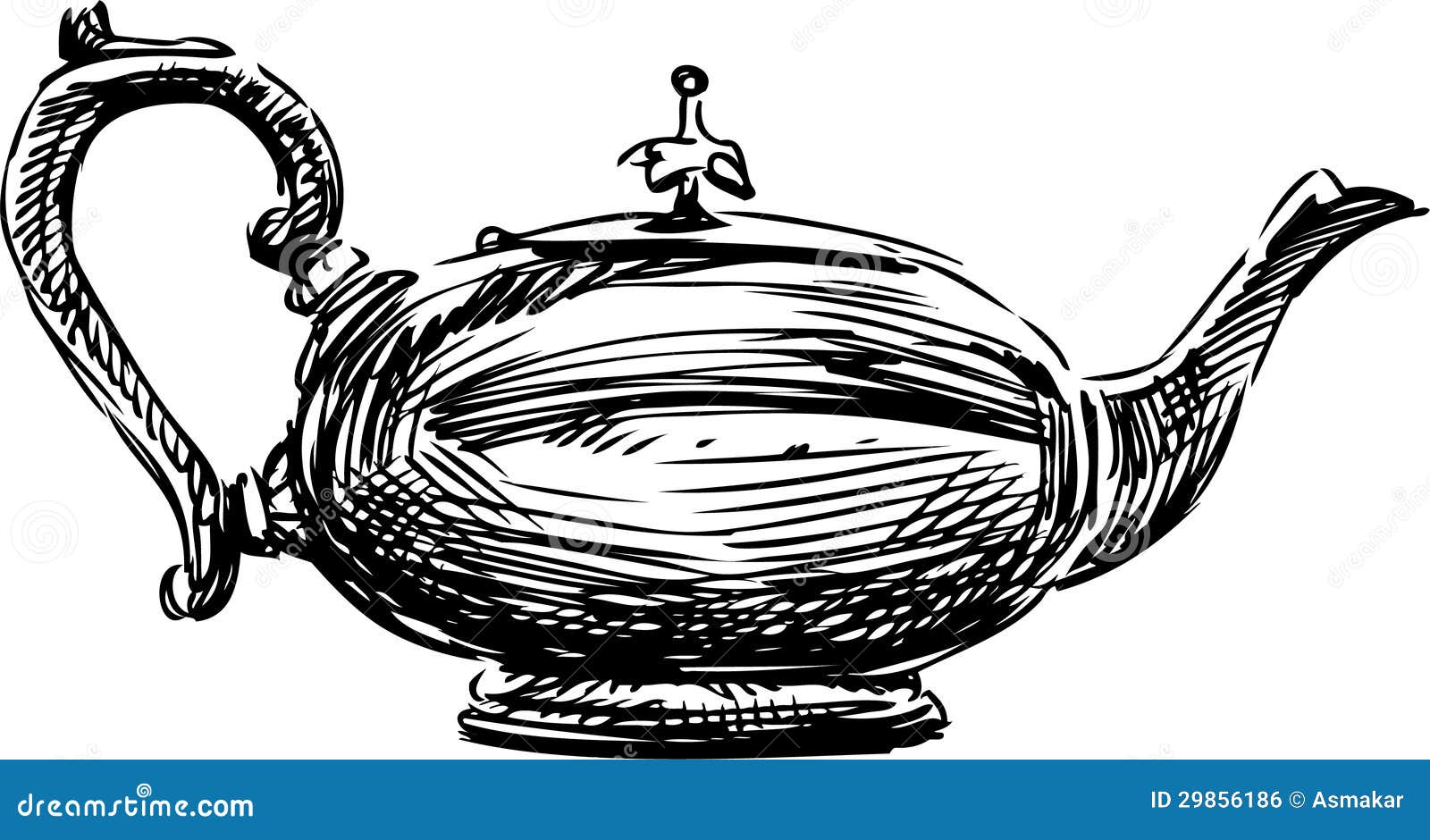 Ancient teapot stock vector. Illustration of crockery - 29856186