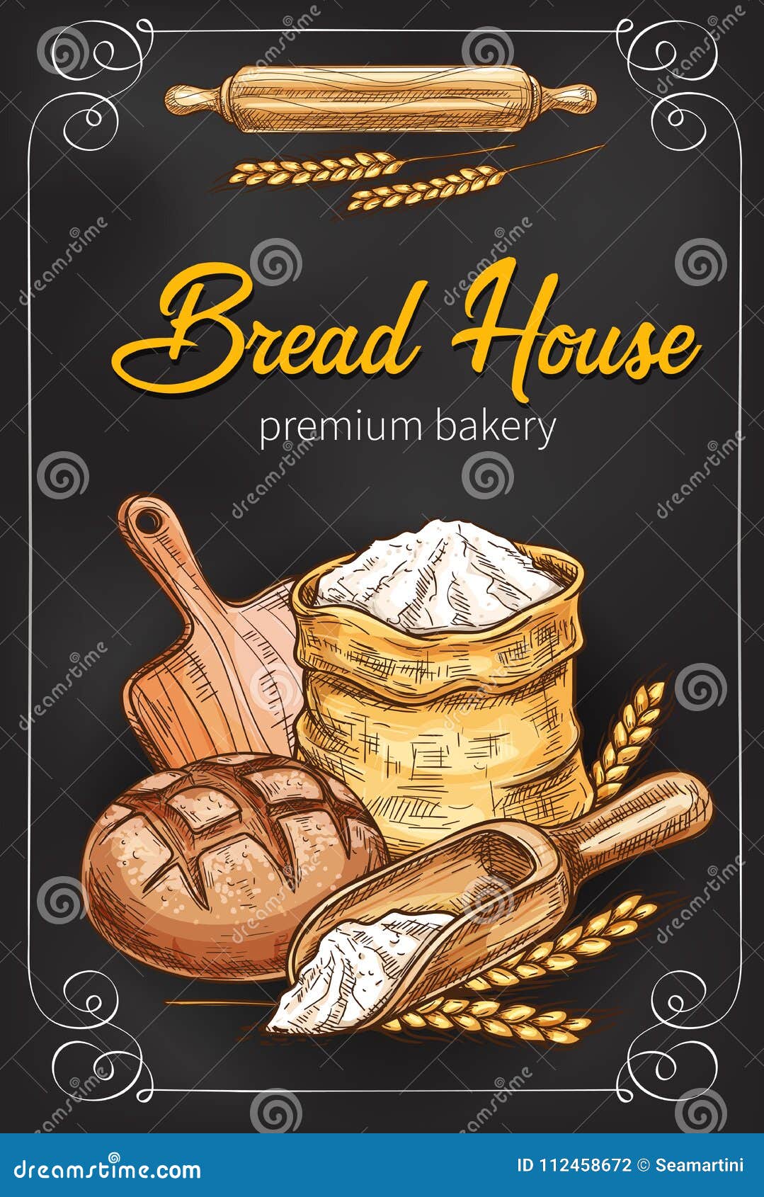 Poster Design Baked Bread Stock Illustrations – 1,683 Poster Design ...