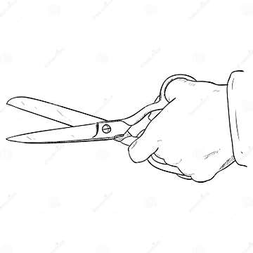 Vector sketch of scissors stock vector. Illustration of line - 74286491