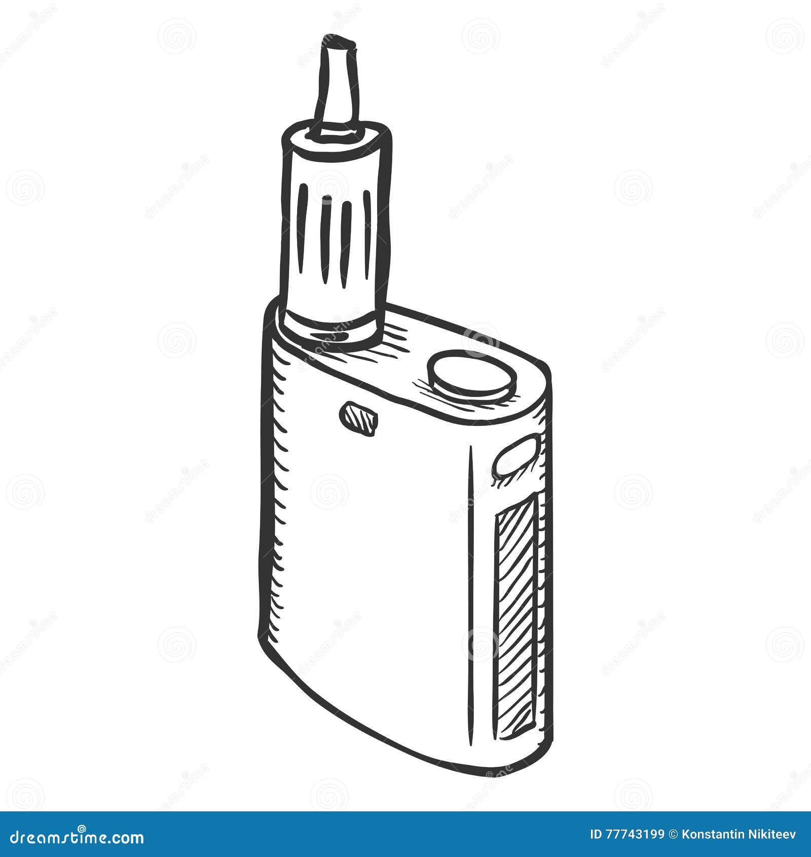 Vape Cigarette In Hand Sketch Stock Photo | CartoonDealer.com #88364112