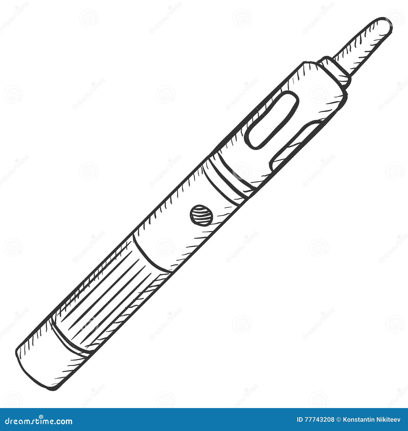 Vector Sketch Single Electronic Cigarettes. Vape Equipment. Stock ...