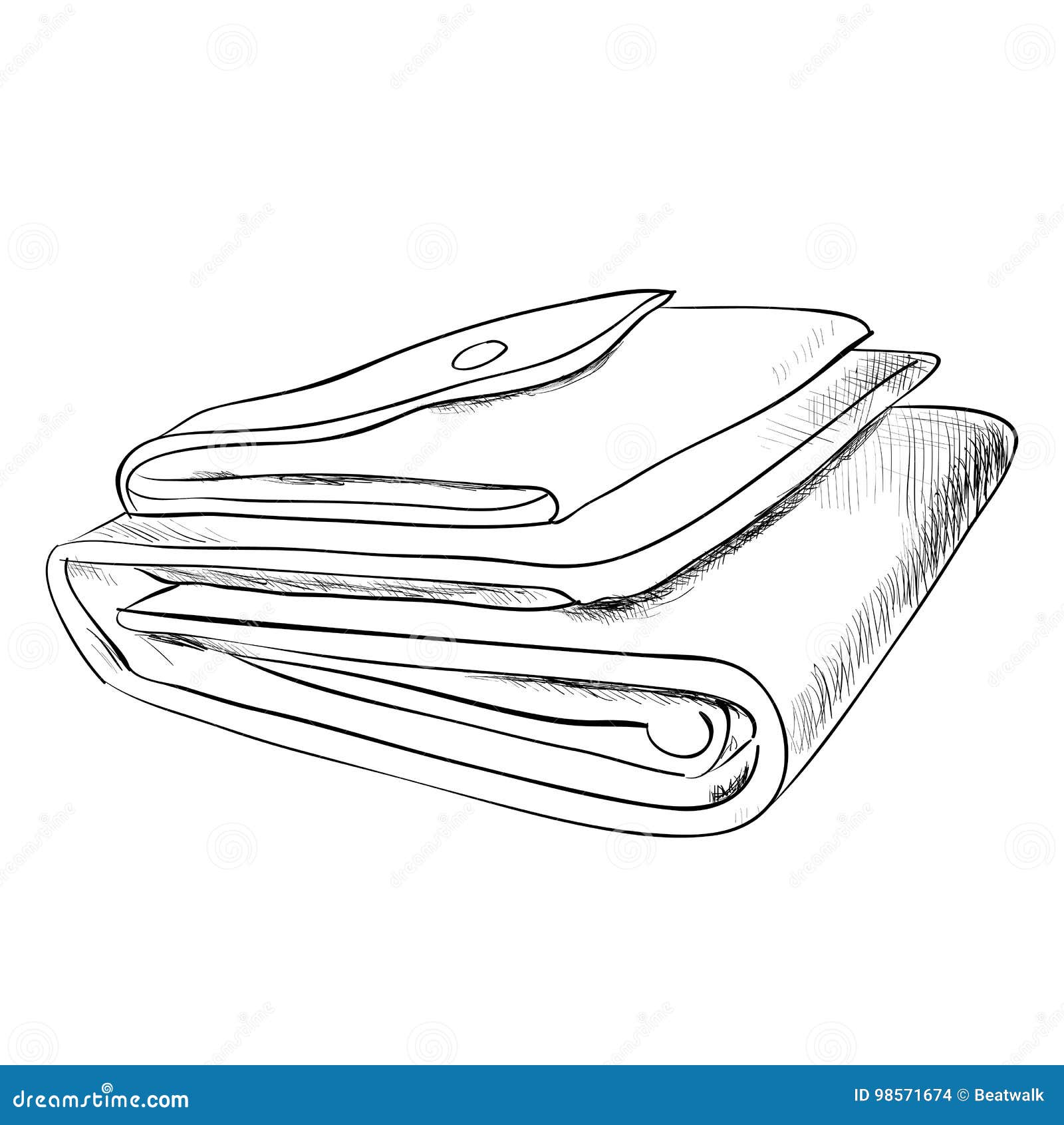 Vector sketch of wallet stock vector. Illustration of debit - 98571674