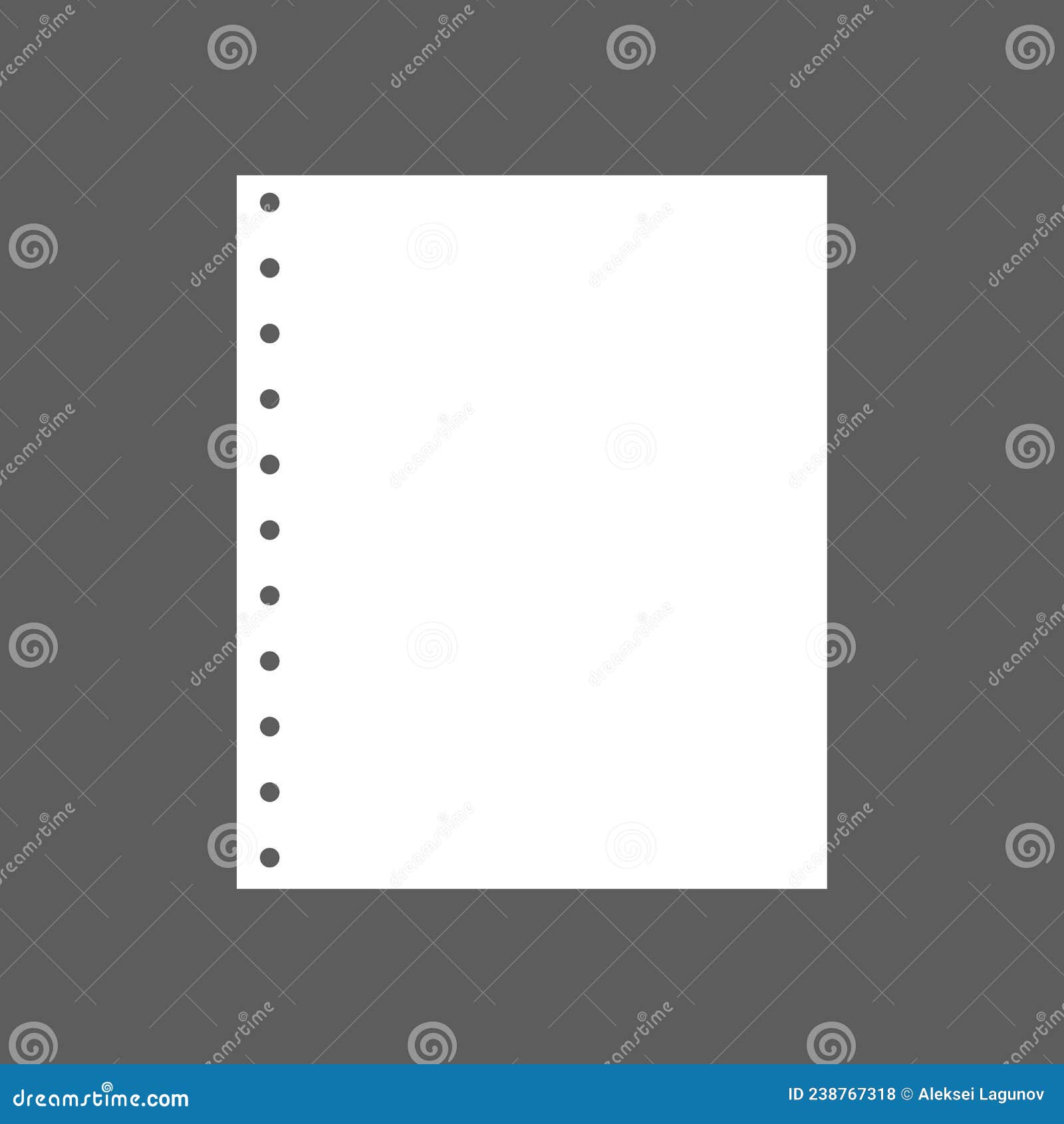 Vector Sketchbook Paper, Notepad Page, Frame, Isolated, Stock Vector ...