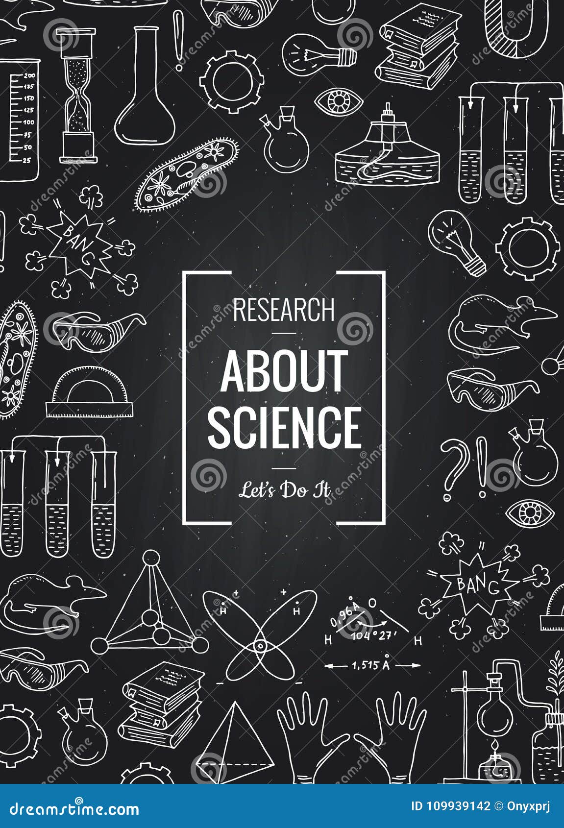 Vector Sketched Science or Chemistry Elements Stock Vector ...