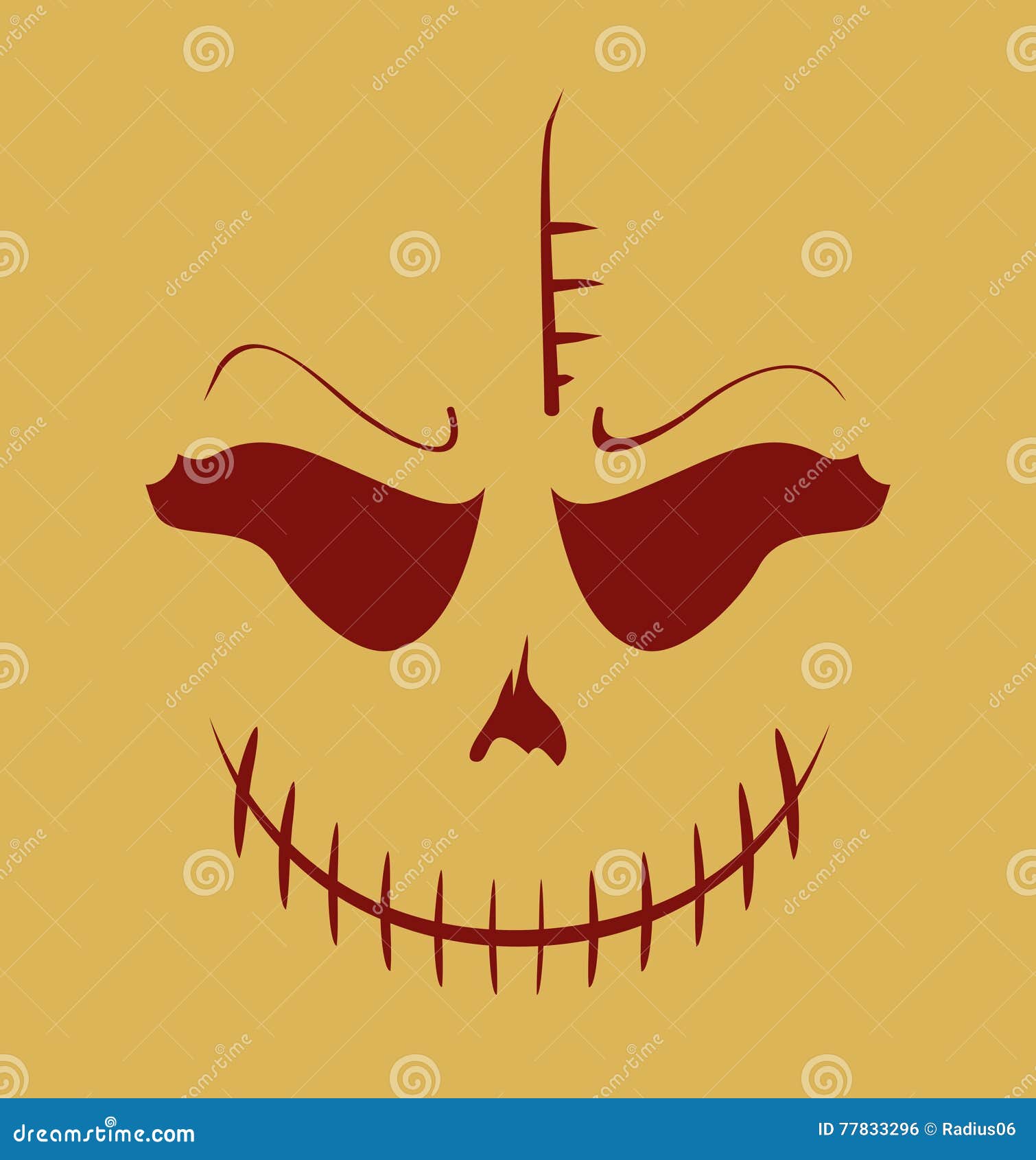 Vector Skull with Evil Laugh Stock Vector - Illustration of disgusting ...
