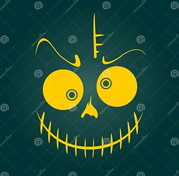 Vector Skull with Evil Laugh Stock Illustration - Illustration of hell ...