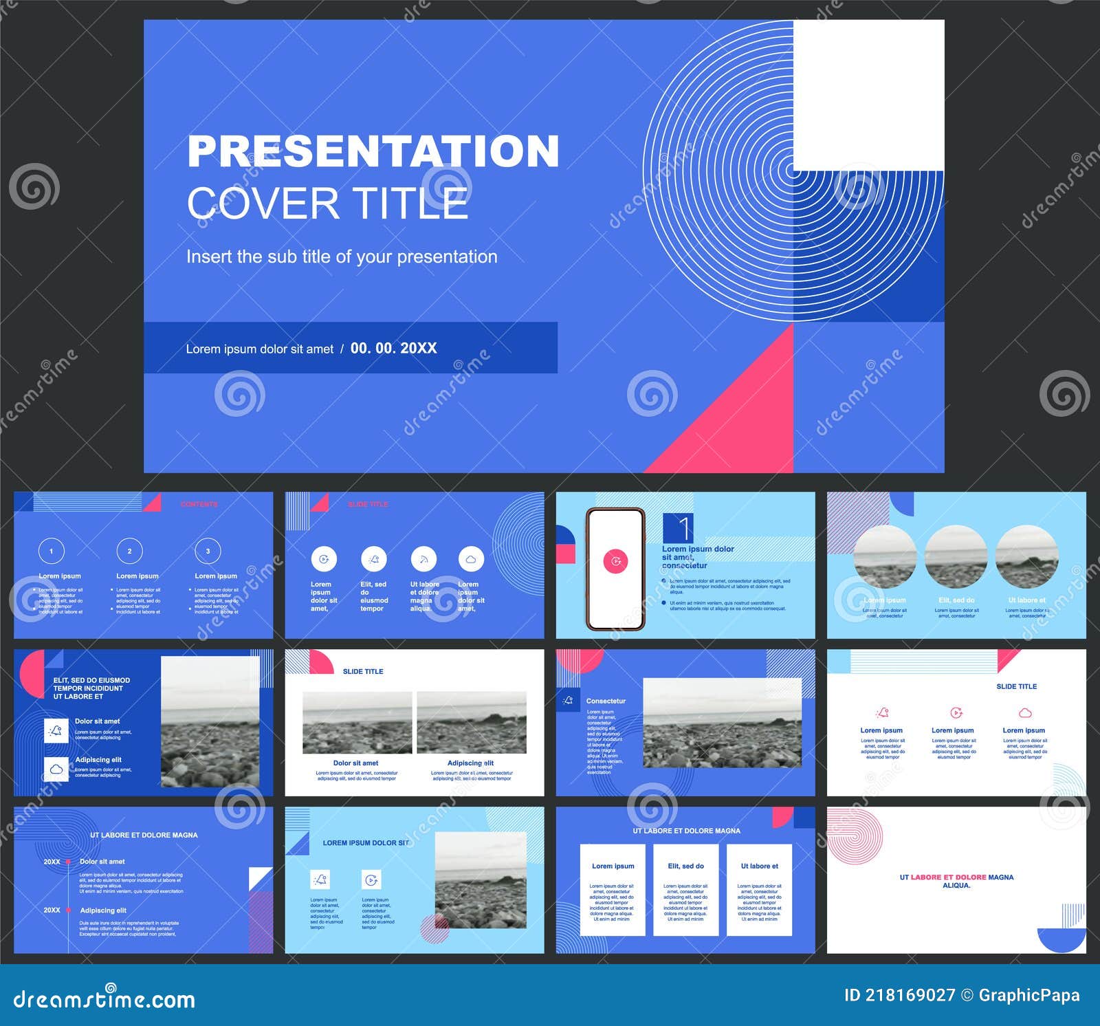 Vector Slides For Presentation. You Can Be Edited By Adobe Illustrator ...