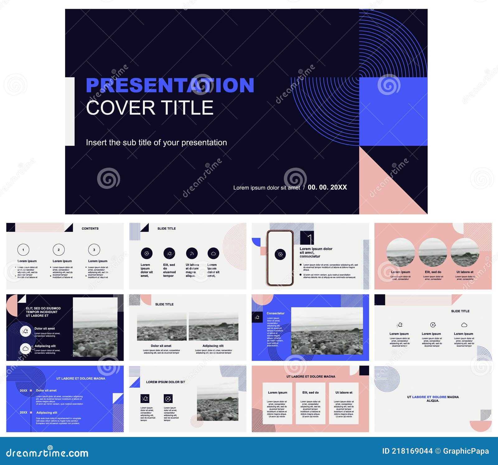 Vector Slides for Presentation. You Can Be Edited by Adobe Illustrator ...