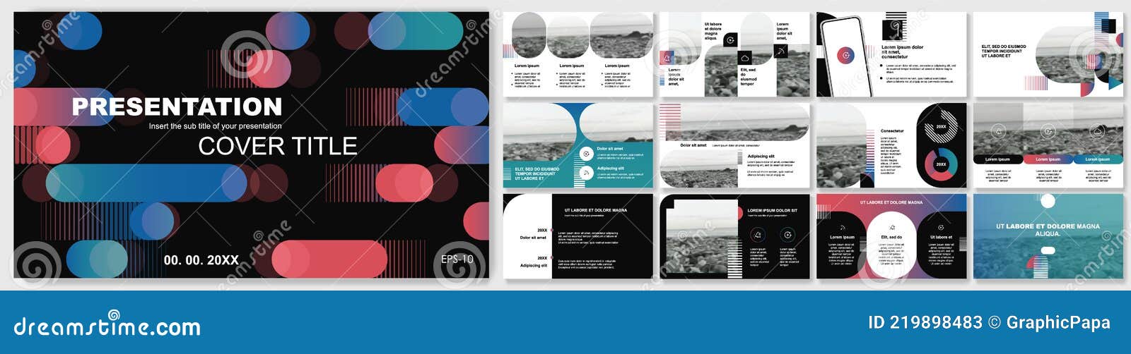 Vector Slides for Presentation. You Can Be Edited by Adobe Illustrator ...