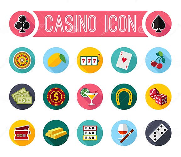 Vector Slot Machine Symbols Set Stock Vector - Illustration of cherry ...
