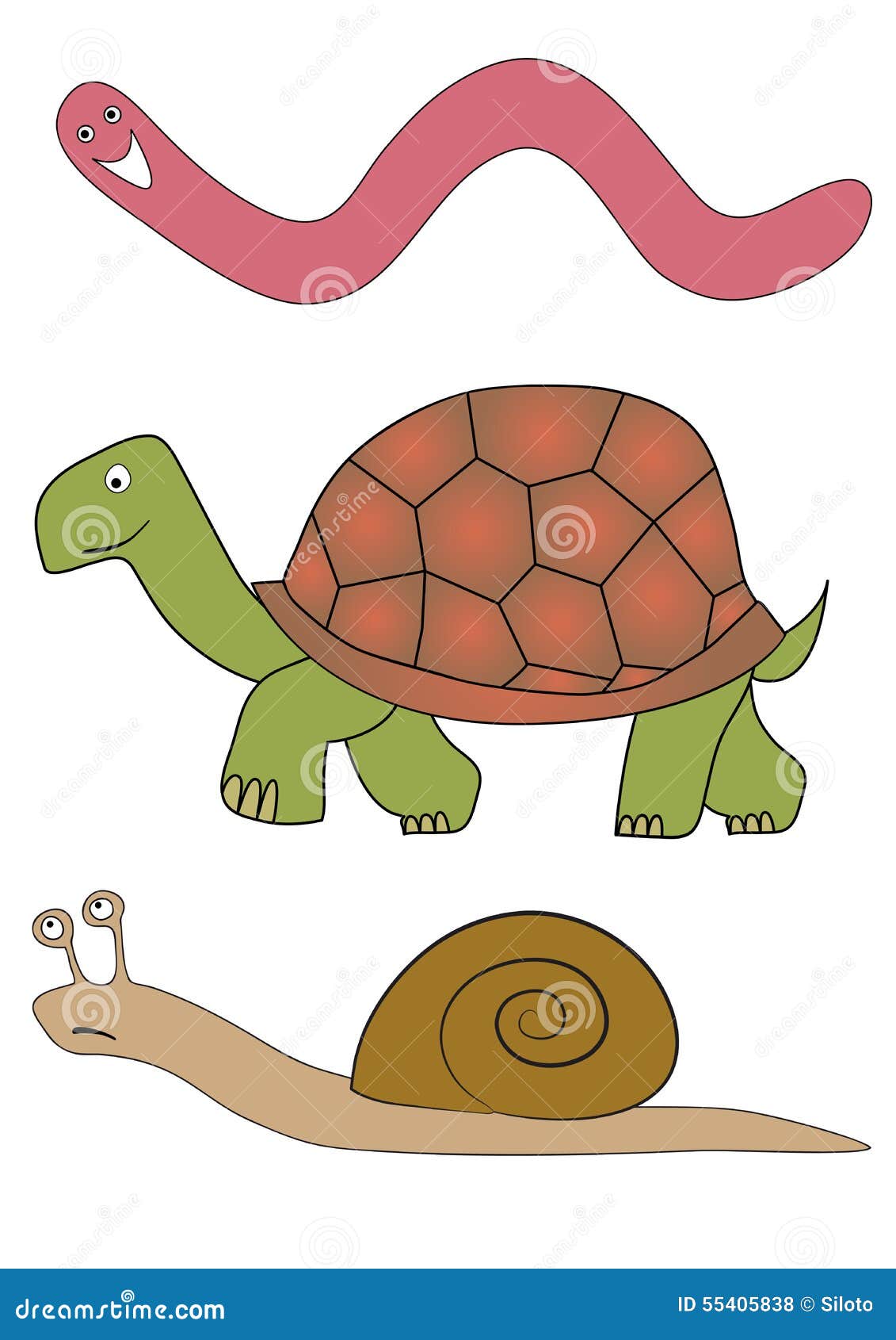 Vector slowly animals stock vector. Illustration of ironic - 55405838