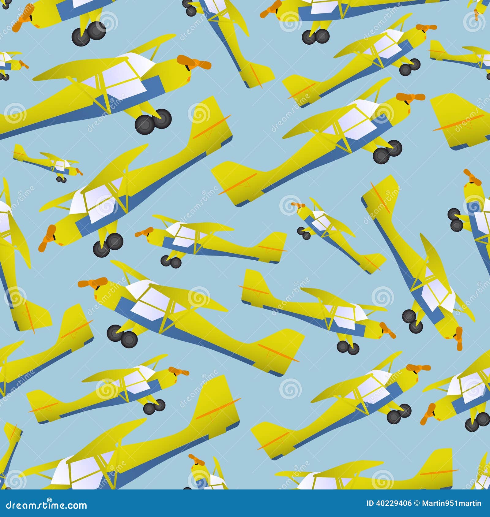 Vector Small Airplane Seamless Pattern Eps10 Stock Vector ...