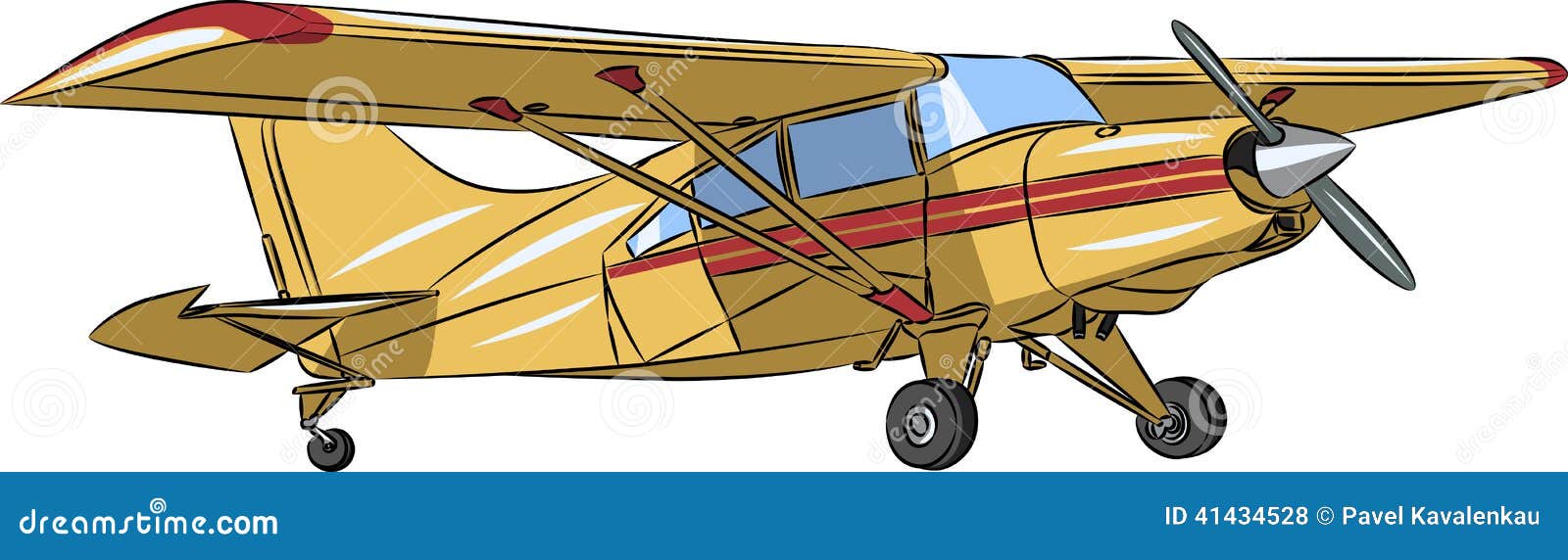Vector small sports plane stock vector. Illustration of machinery ...