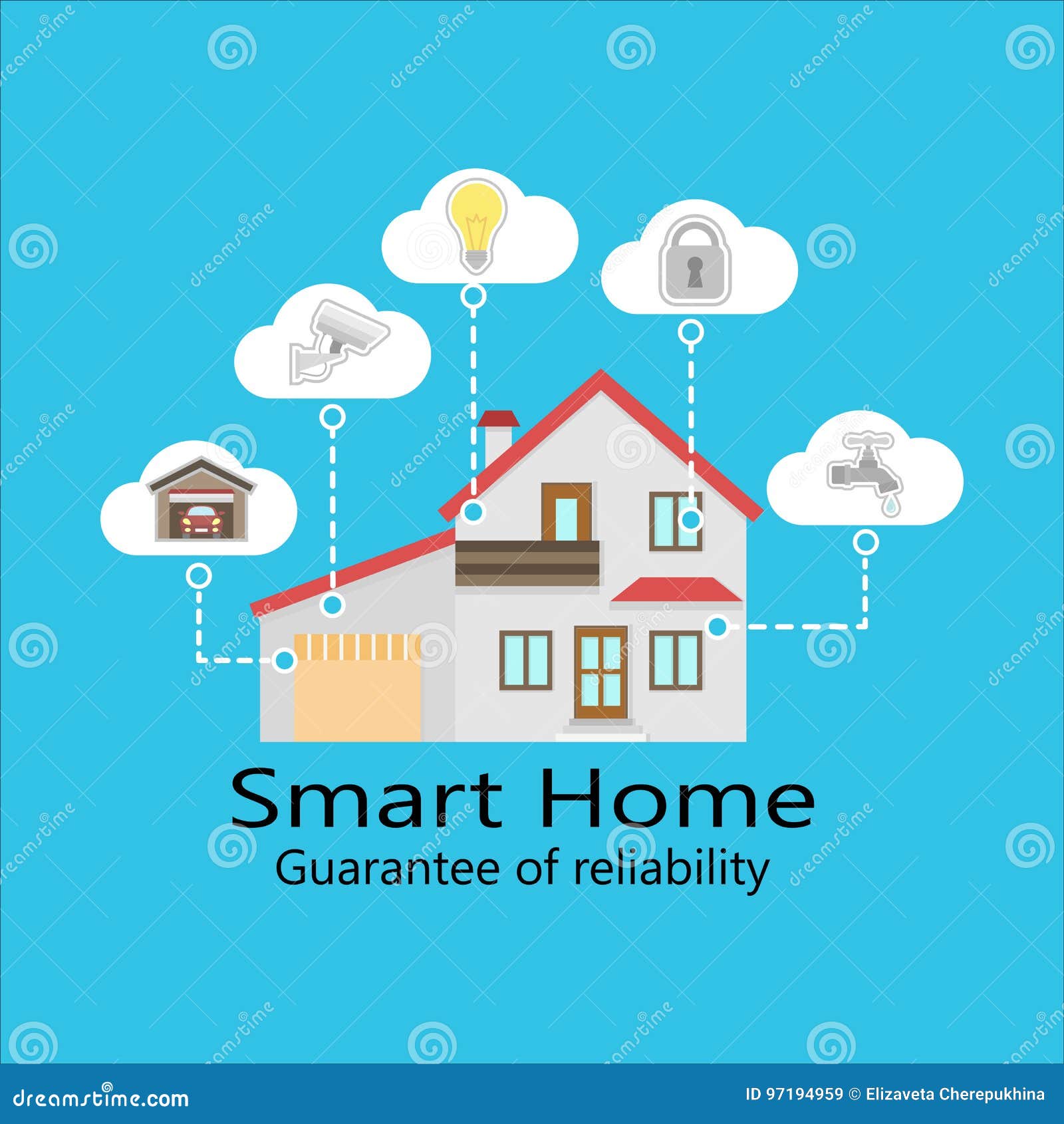 Vector Smart Home. Flat Design Style Illustration/desgin/concept. Smart ...