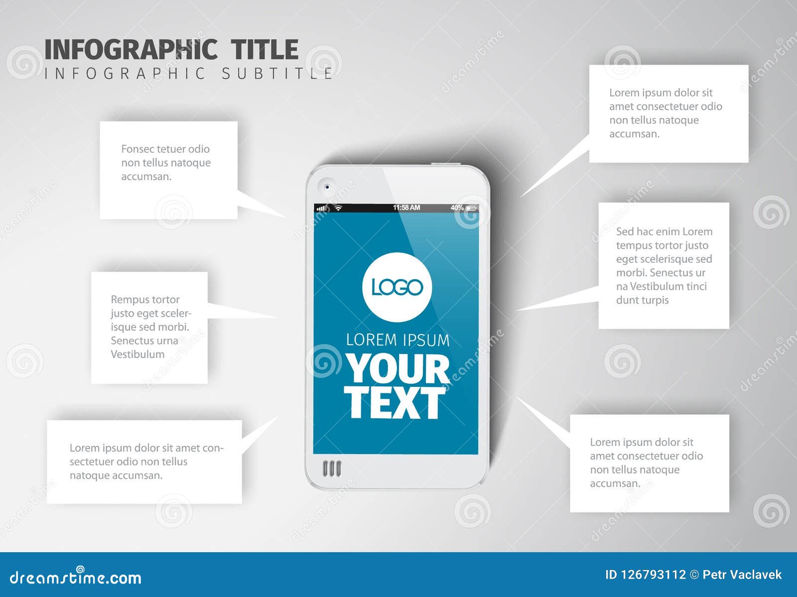 Vector Smart Phone Infographic Template Stock Vector - Illustration of ...