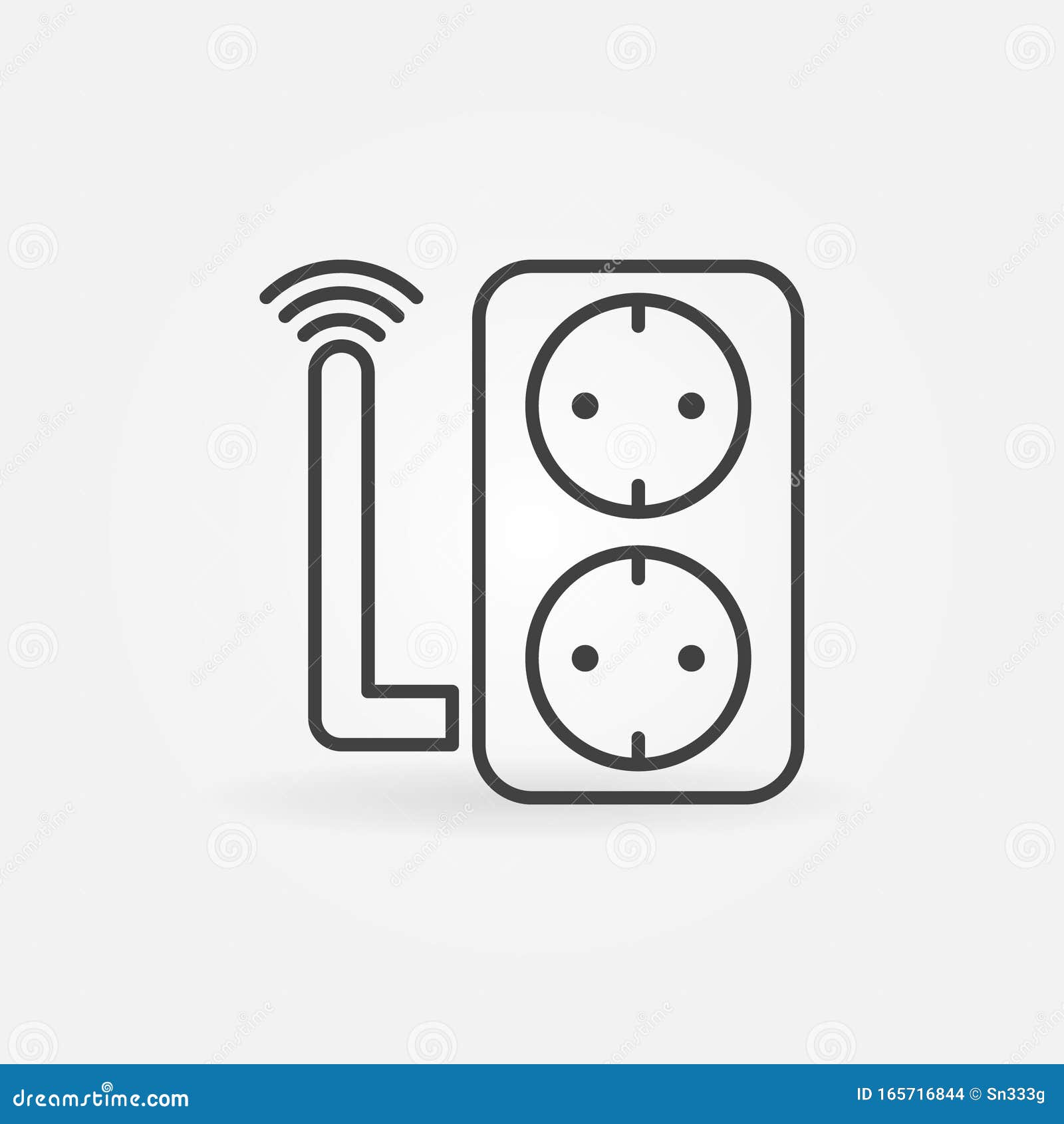 Vector Smart Socket Concept Icon in Thin Line Style Stock Vector ...