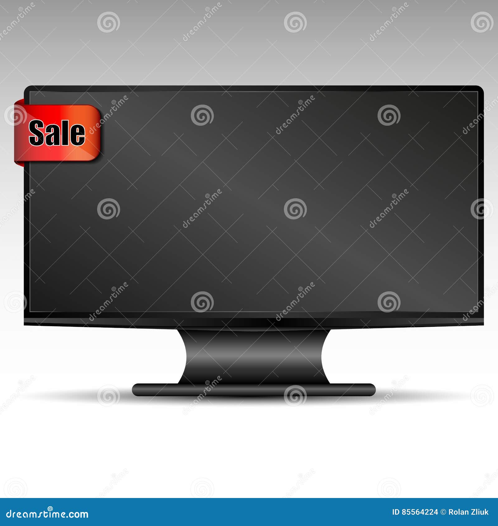 Vector Smart TV with a Bright Banner and Text Sale.for Advertising ...
