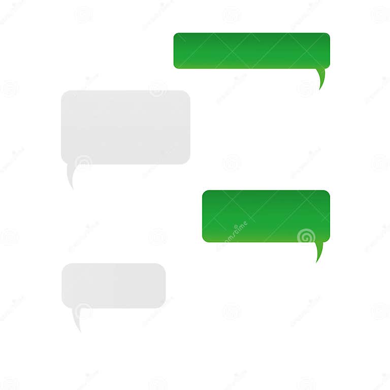Vector Smartphone Chat Bubbles Grey and Green. Sms Messages. Speech ...