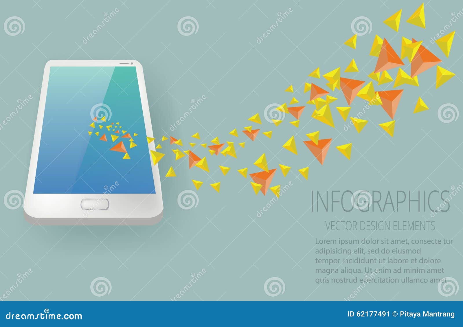 Vector Smartphone Data Send Infographic . Stock Vector - Illustration ...