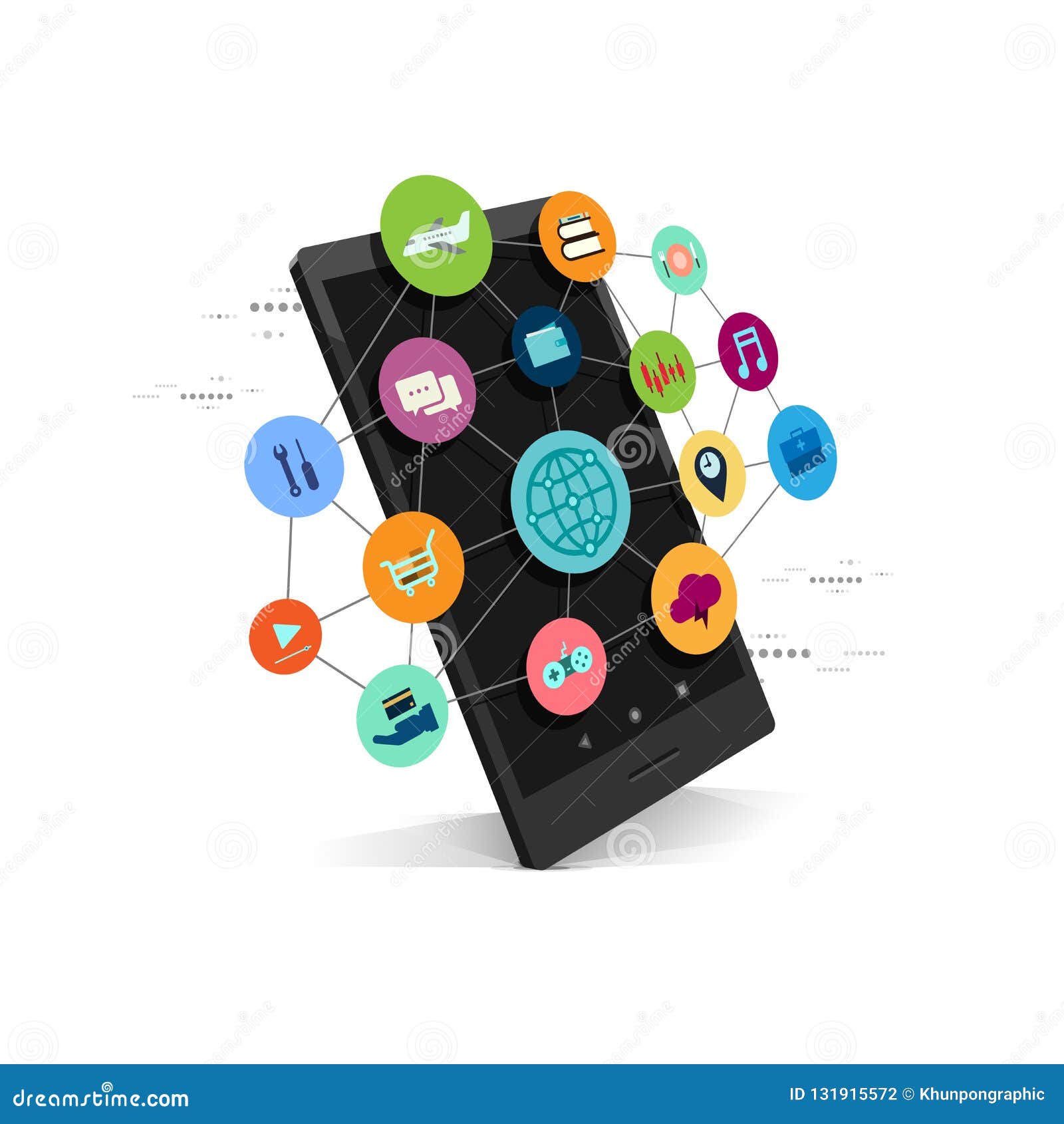 Vector Smartphone Business Internet, Mobile Application Network Service ...