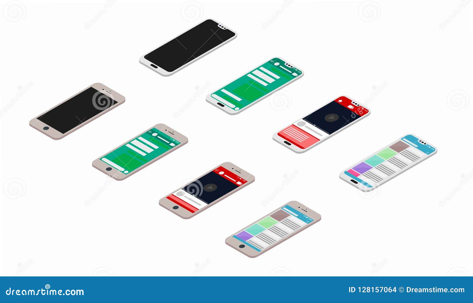 Vector Smartphone Screens stock vector. Illustration of screens - 128157064