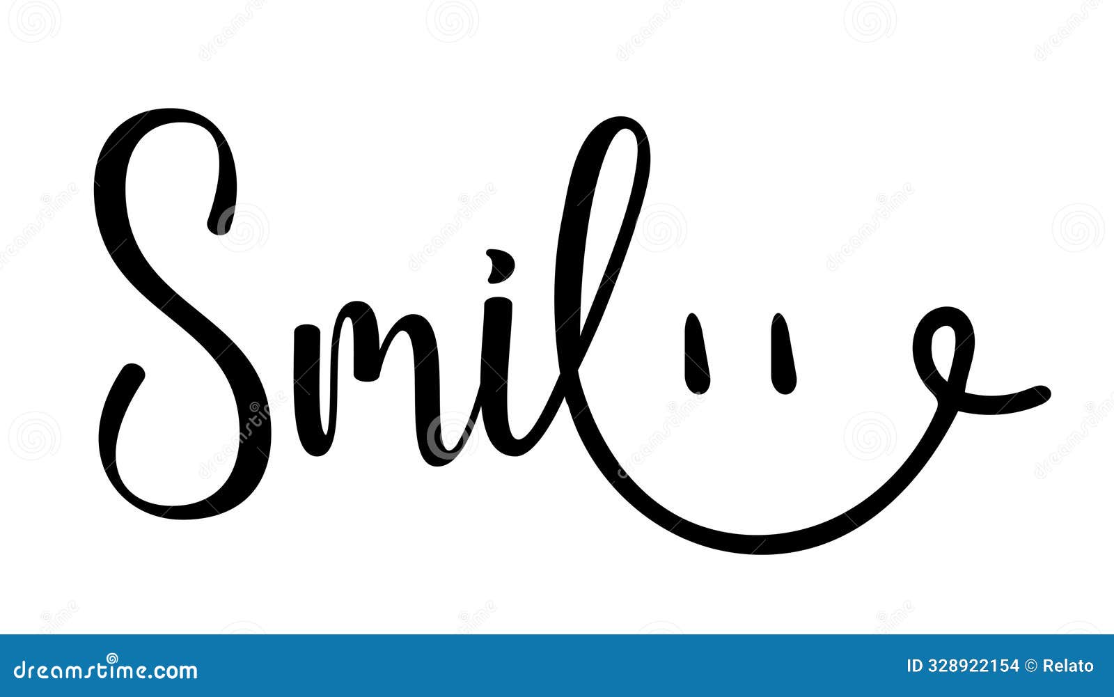 Vector Smile Face. Simple Draw Illustration. Stock Illustration ...