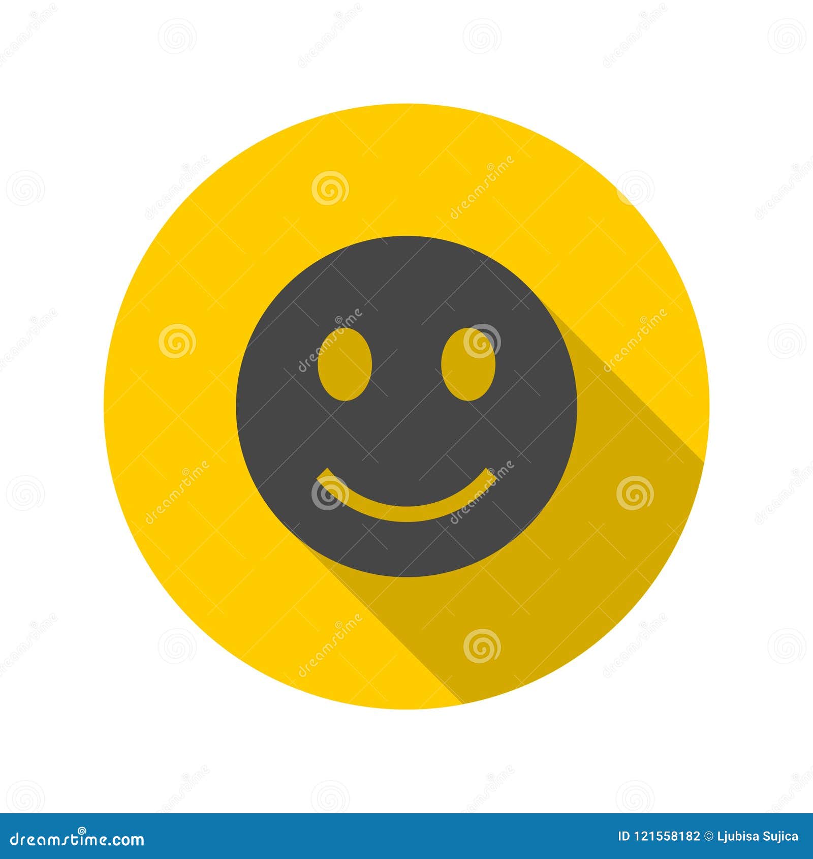 Vector Smile Icon stock vector. Illustration of facial - 121558182