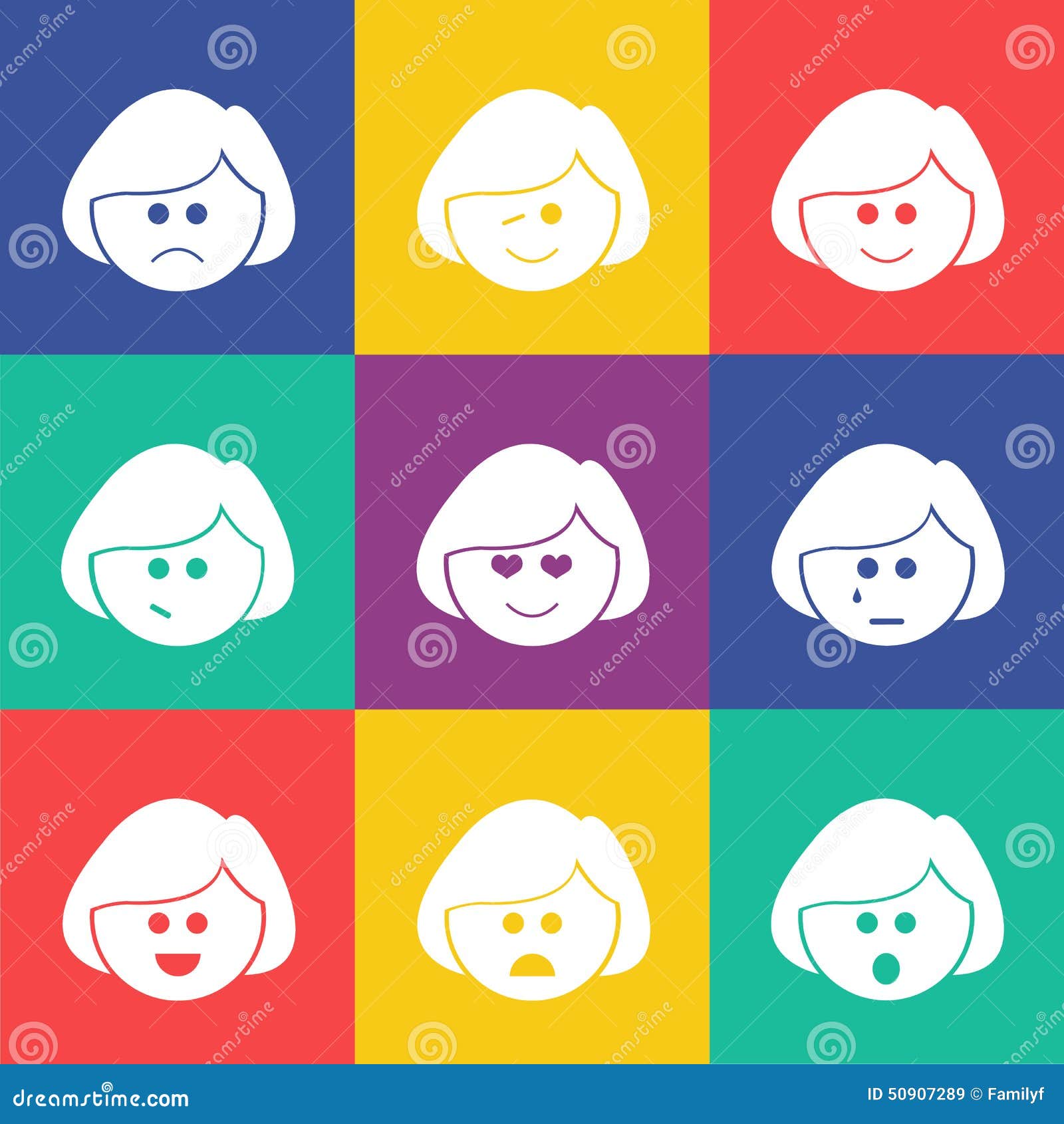 Vector smiles square flat stock vector. Illustration of mustache - 50907289