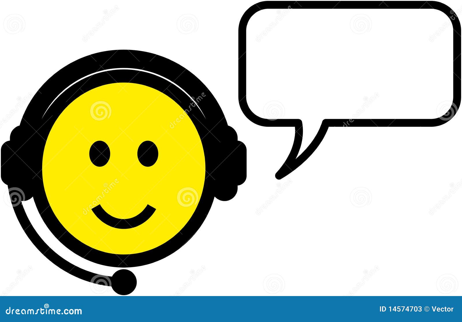Vector Smiley Customer Support Representative Illu Stock Vector ...