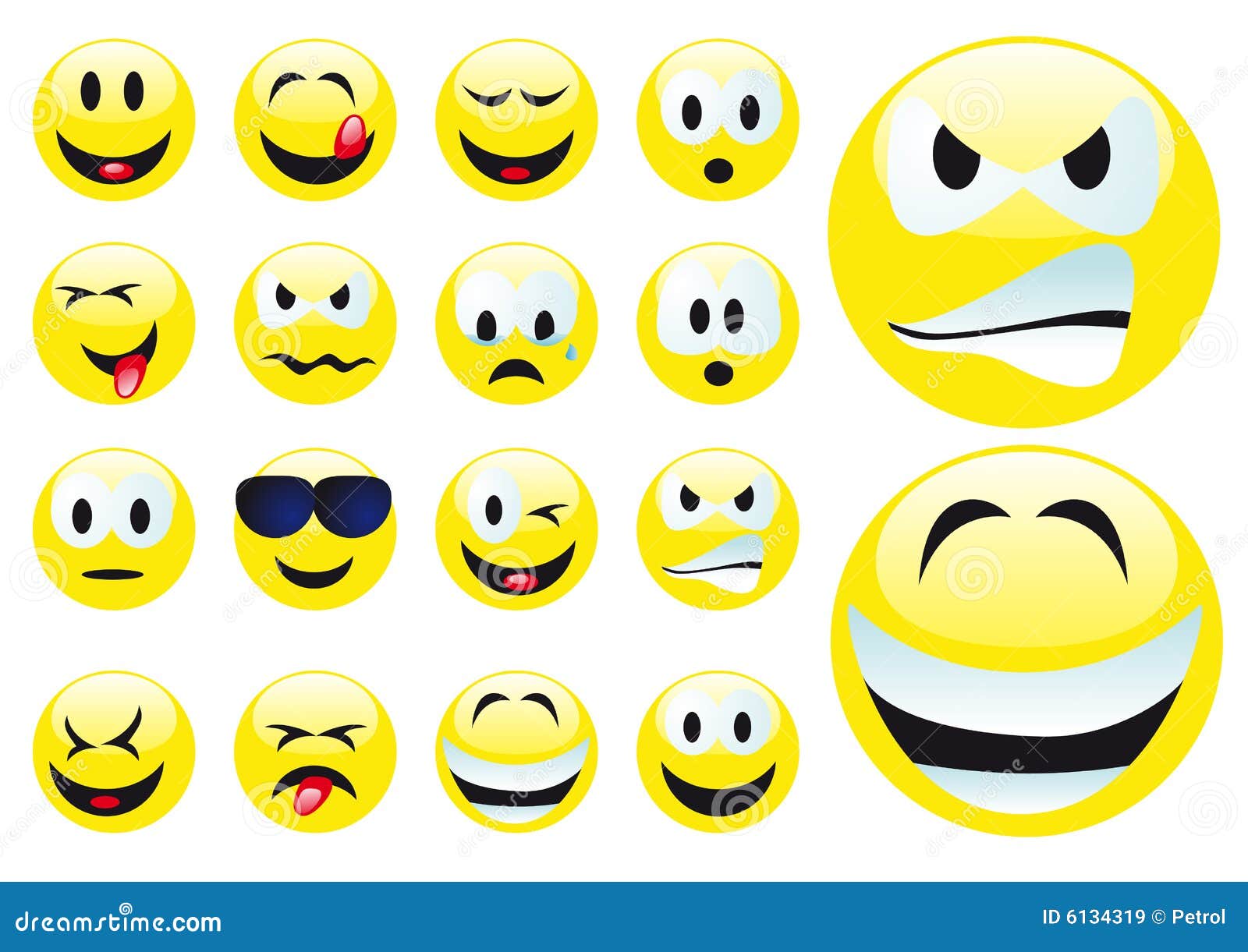 Vector Smilies stock vector. Illustration of chatting - 6134319