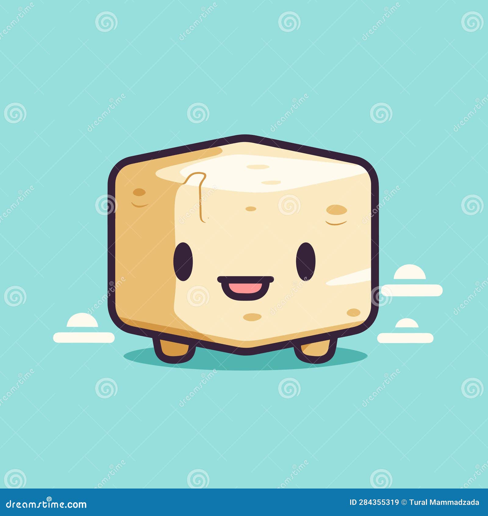 Vector of a Smiling Bread Icon in Vector Format Stock Vector ...